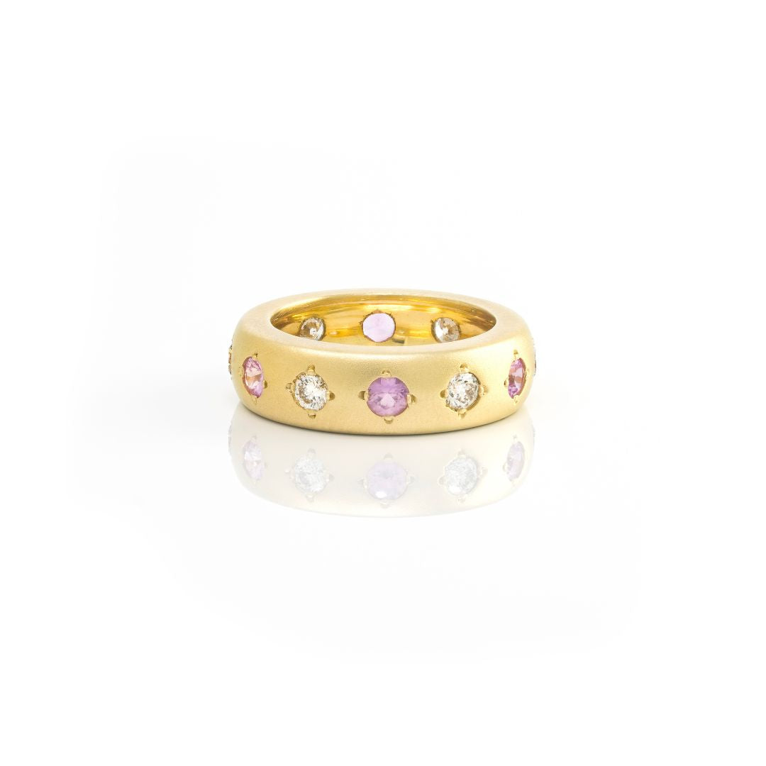 Pink Sapphire and Diamond Gypsy Band – Jenna Blake